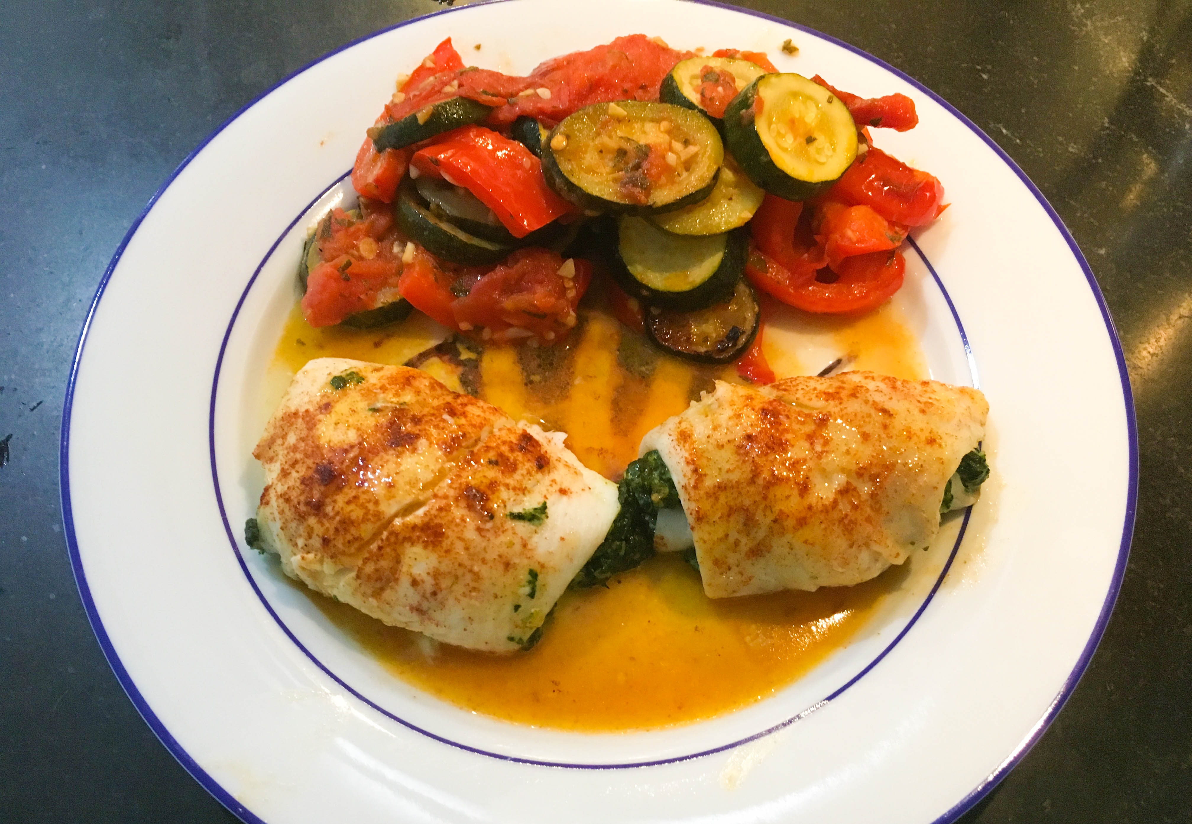 Fillet of Sole Stuffed with Spinach | The Literate Chef